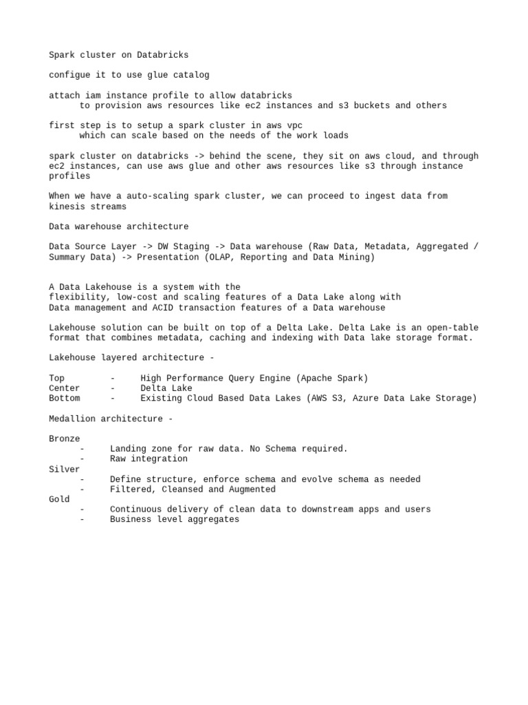 Spark Cluster on Databricks | PDF