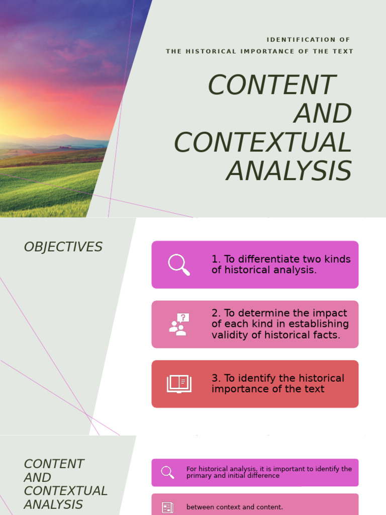 Content and Contextual Analysis | PDF | Historian | Data