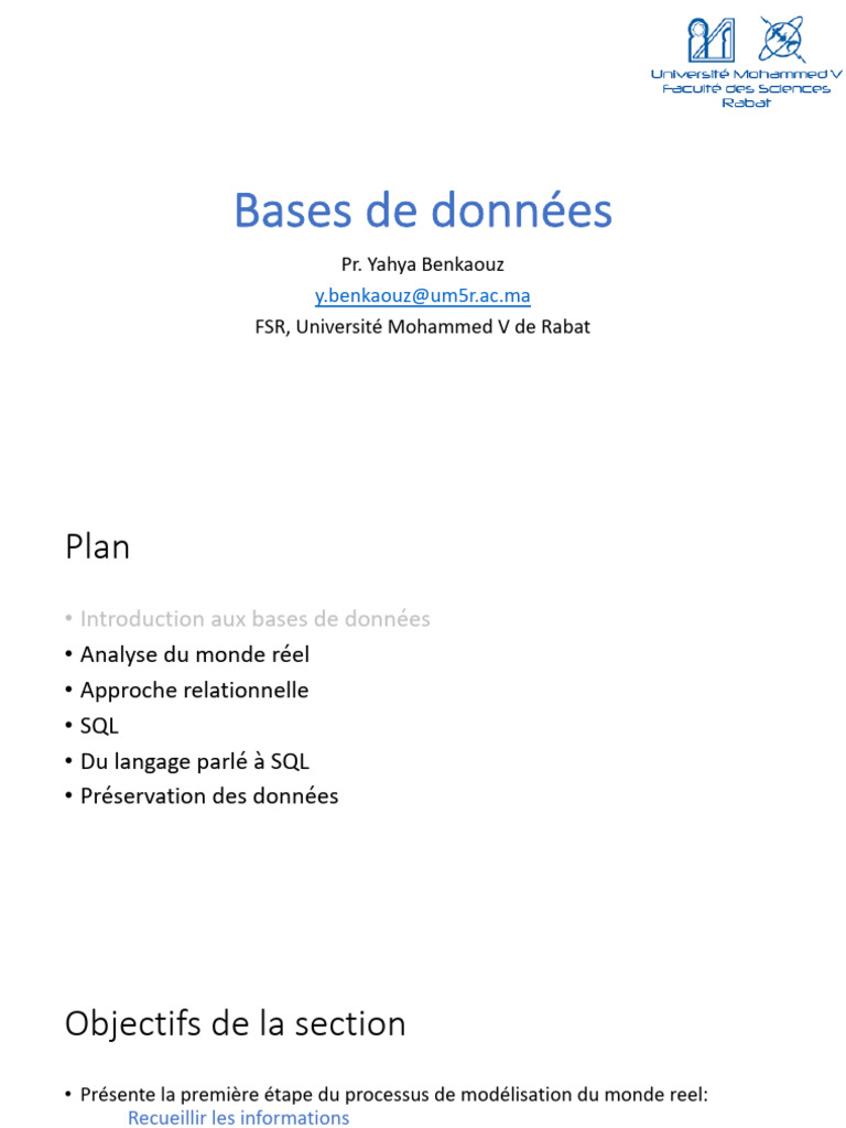 Introduction aux bases de données et modélisation | PDF | Langage de Modélisation Unifié ...