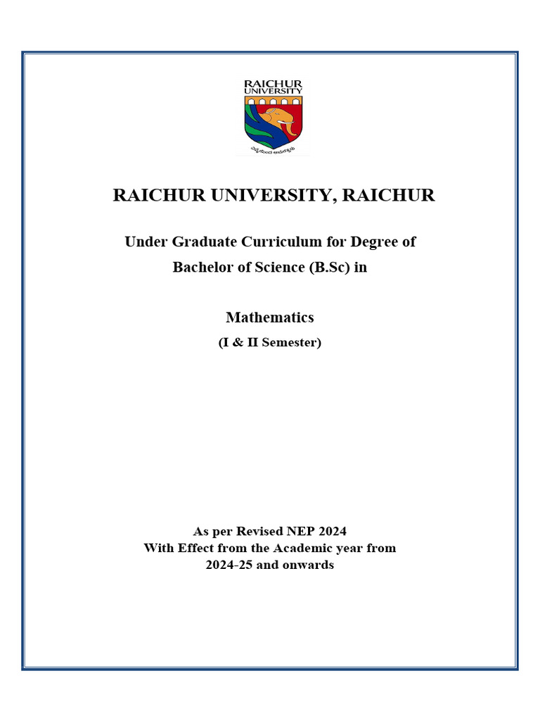 Maths NEP Syllabus II Sem | PDF | Group (Mathematics) | Curvature