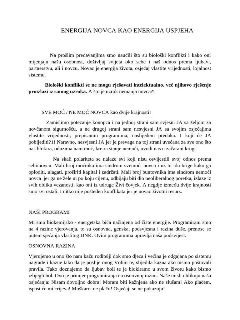 Energija Novca | PDF