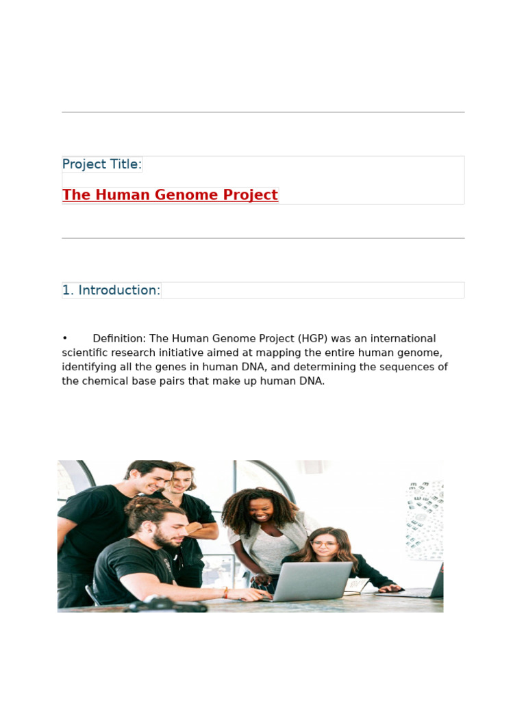 The Human Genome Project Class 12th | PDF | Human Genome | Genome