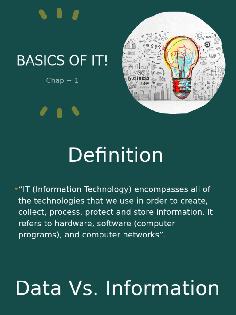 Basics of IT | PDF | Computer Data Storage | Software