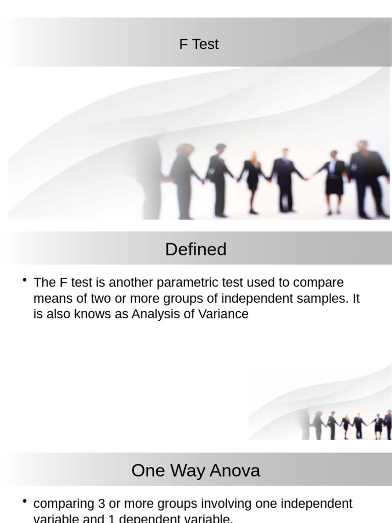 Lesson 7 F Test ANOVA | PDF