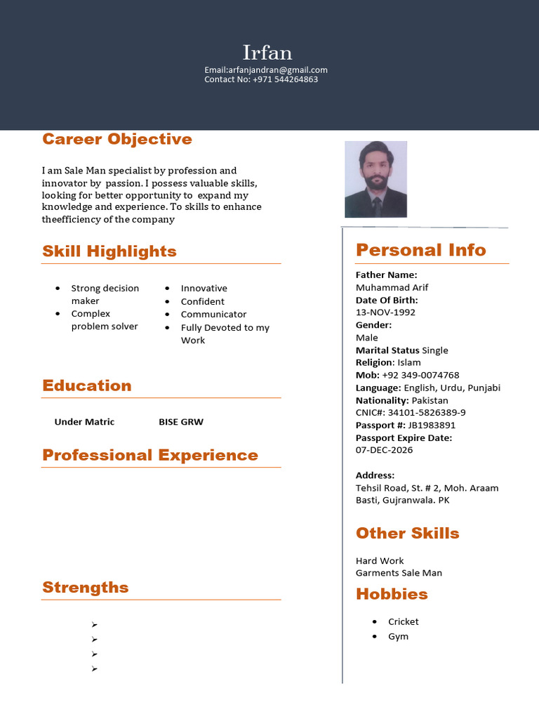 Resume Arf Anj and Ran | PDF