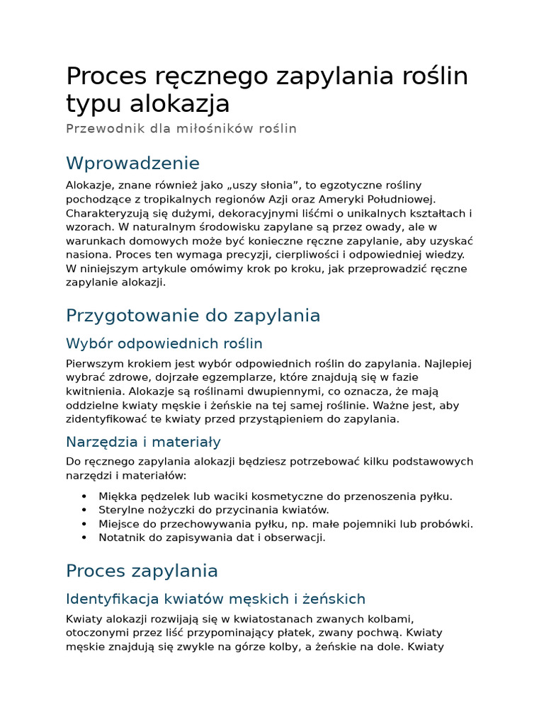 Alokazja | PDF