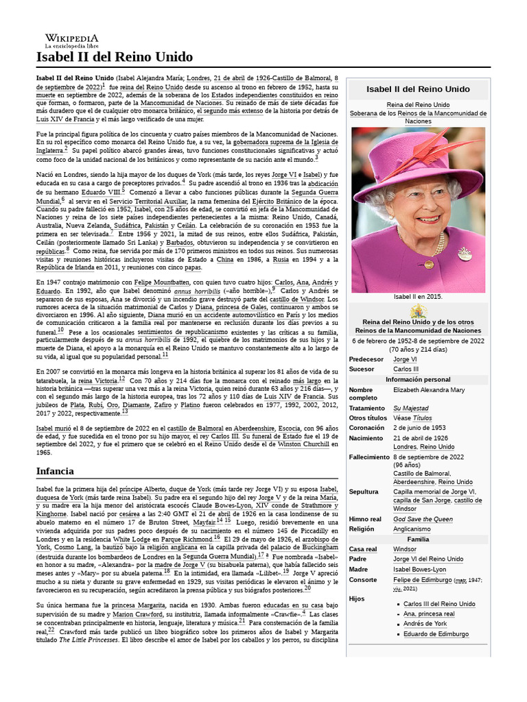 Isabel_II_del_Reino_Unido | PDF | Elizabeth Ii | Monarquía del reino unido