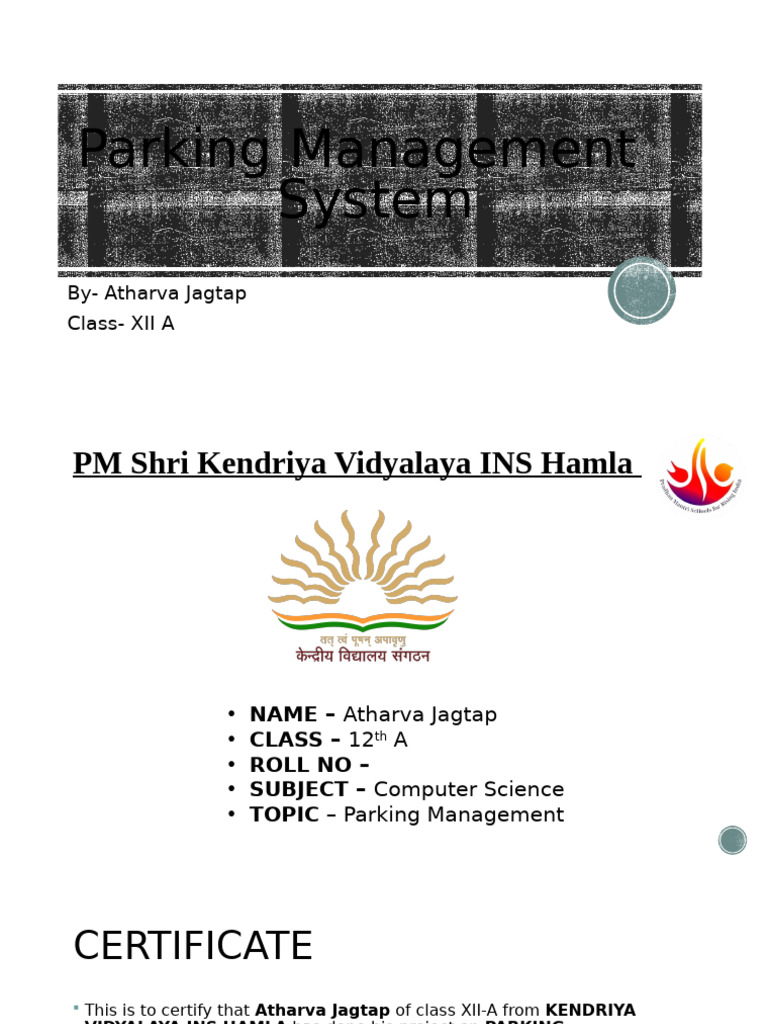 Parking Management System Project | PDF | Relational Database | Databases