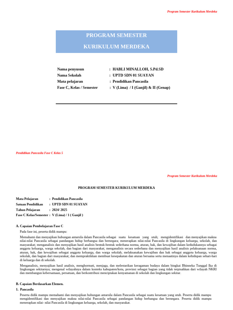 Promes Kurikulum Merdeka | PDF