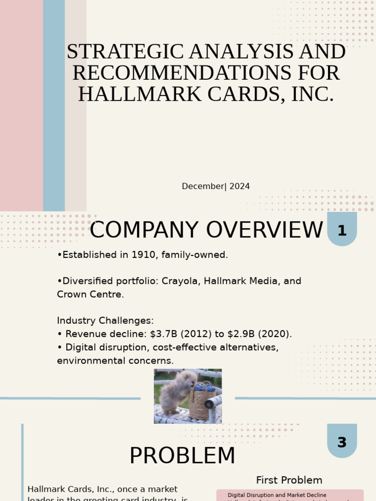 Strategic Analysis and Recommendations For Hallmark Cards, Inc | PDF ...
