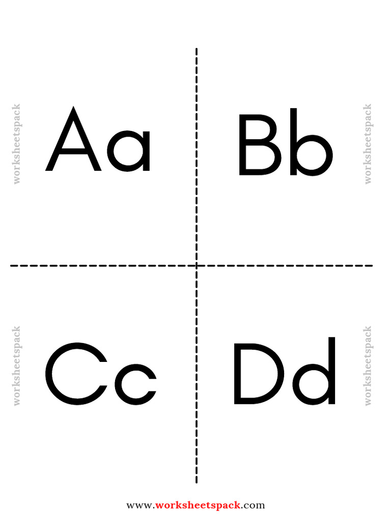 Black and White Alphabet Flash Cards | PDF