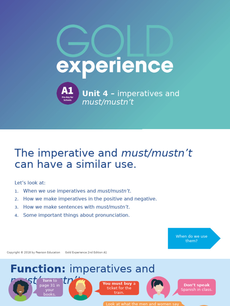 Gold Exp Grammar PPT A1 U4 | PDF | English Language | Verb