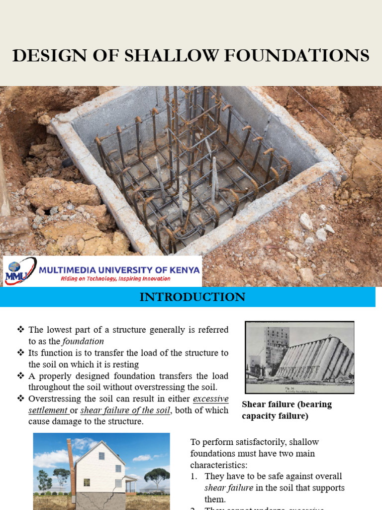 Topic-1 Shallow Foundation Design (1) | PDF | Soil Mechanics | Mechanics