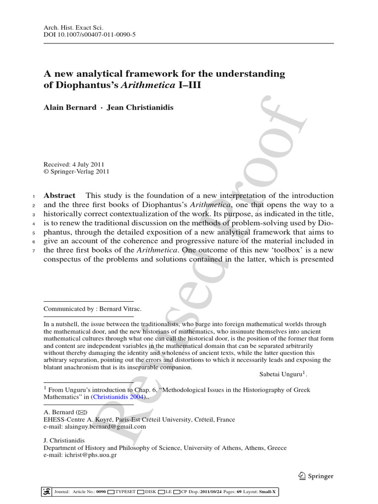 A New Analytical Framework For The Under | PDF | Mathematics