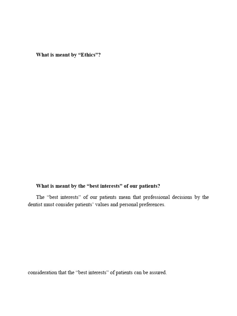 Dental Ethics | PDF | Confidentiality | Autonomy