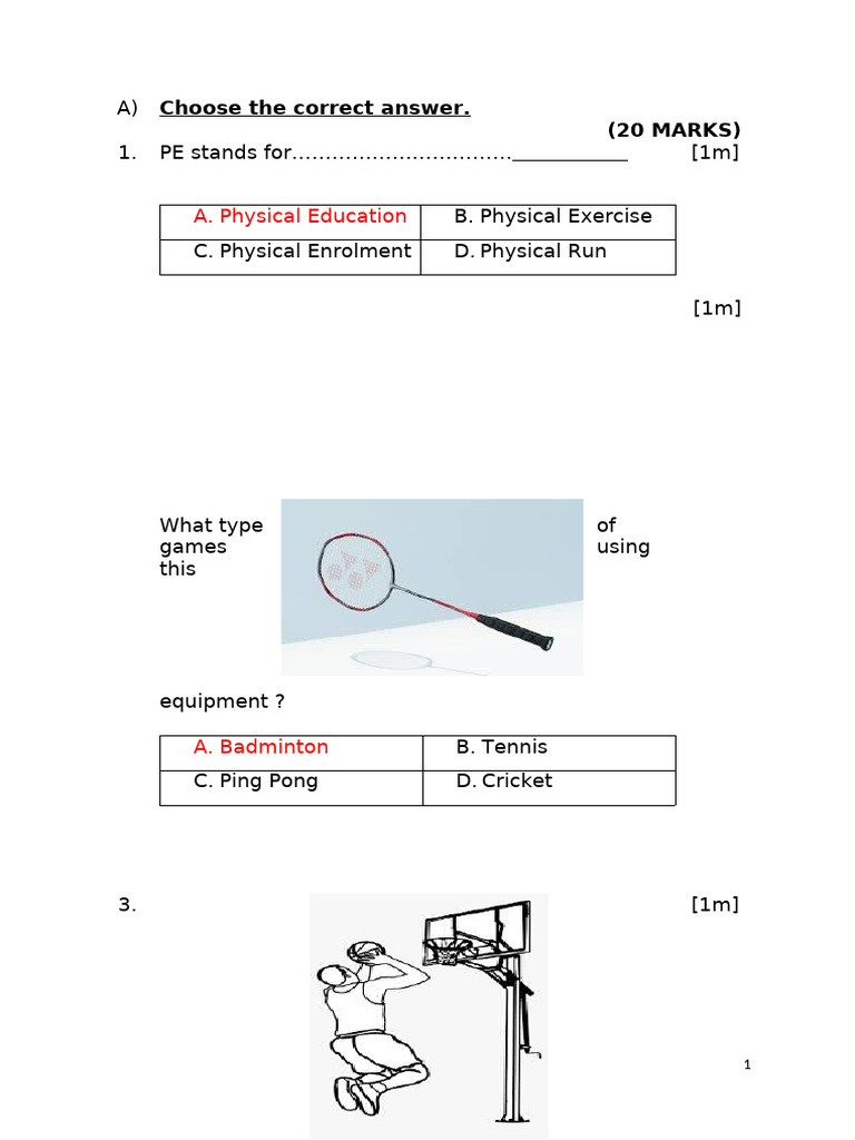 Year 1 Term Two Exam Paper | PDF