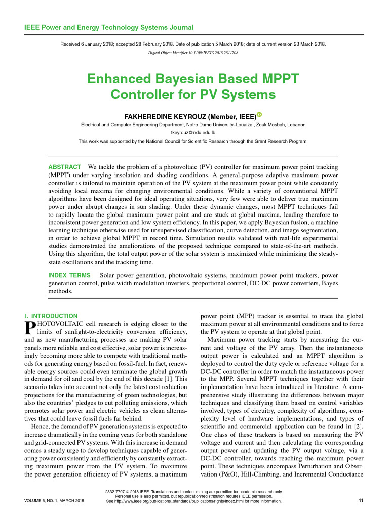 Advanced MPPT for PV Systems | PDF | Photovoltaics