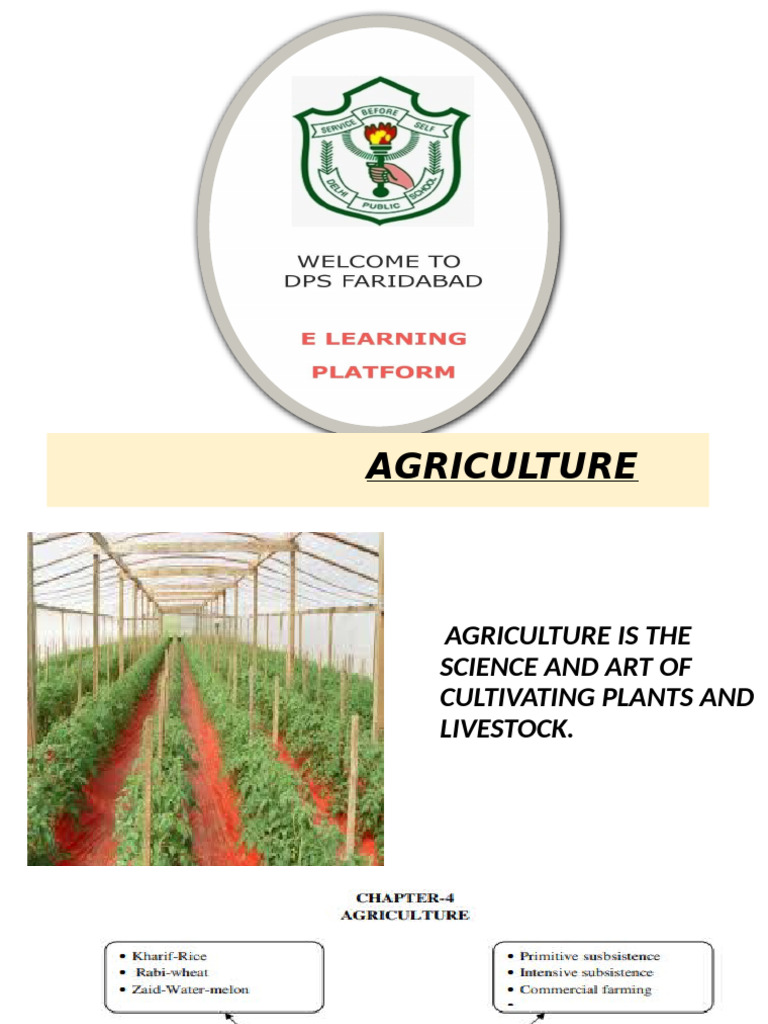 Agriculture: Types and Major Crops | PDF | Agriculture | Crops