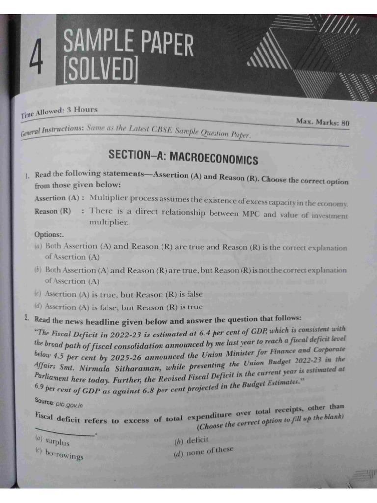 Eco Sample Paper 4 | PDF