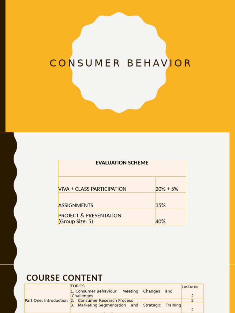 Evaluation Pattern and Course Description | PDF