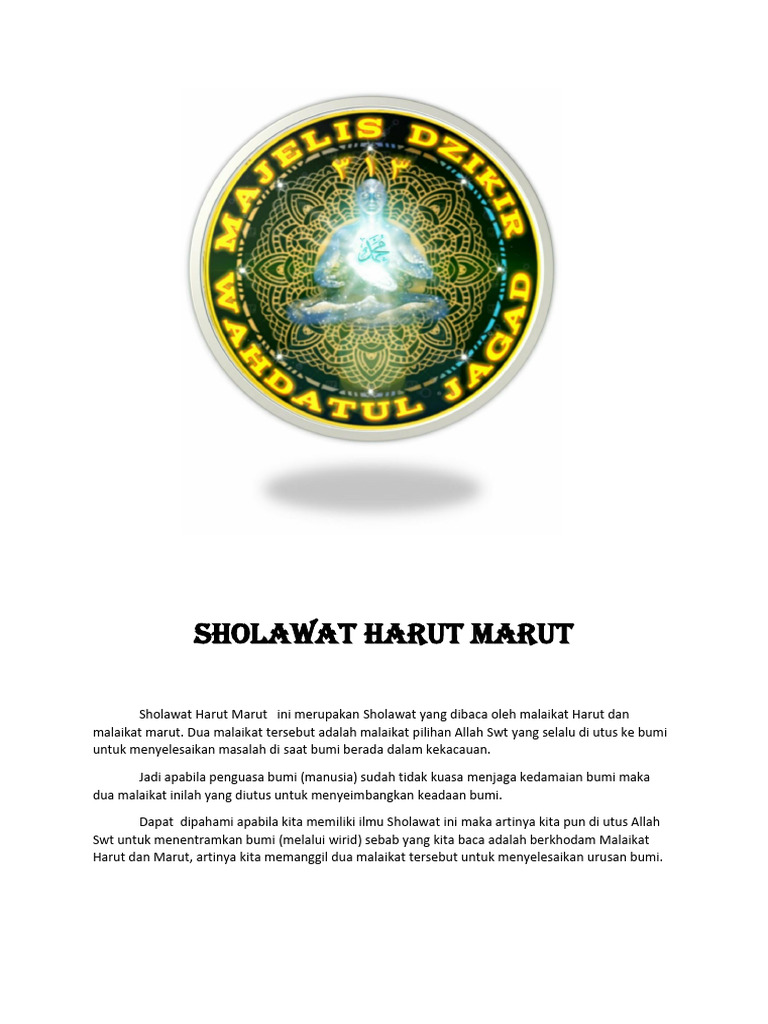 SHOLAWAT HARUT MARUT | PDF