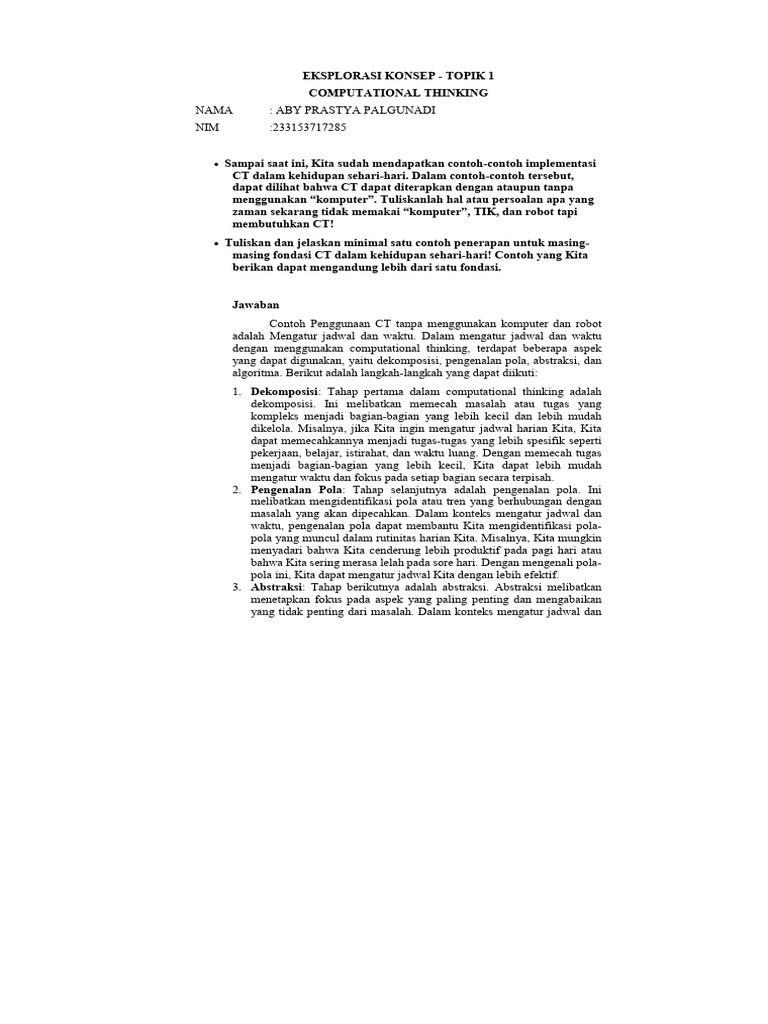 EKSPLORASI KONSEP T1 CT | PDF