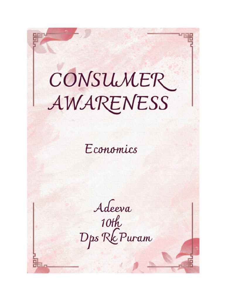 Project On Consumer Rights | PDF