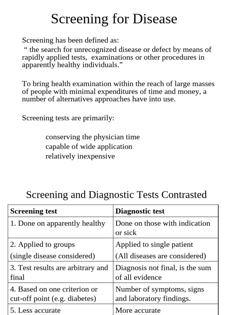 13 Screening | PDF | Sensitivity And Specificity | Clinical Medicine