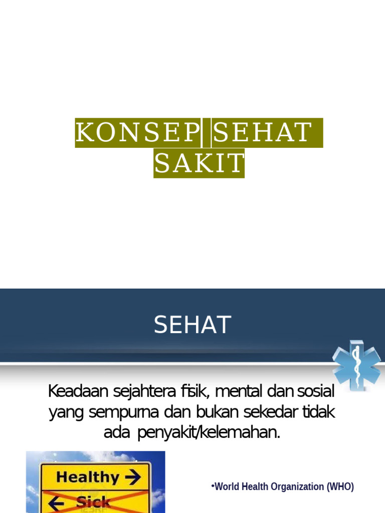 Konsep Sehat dan Sakit dalam Kesehatan | PDF