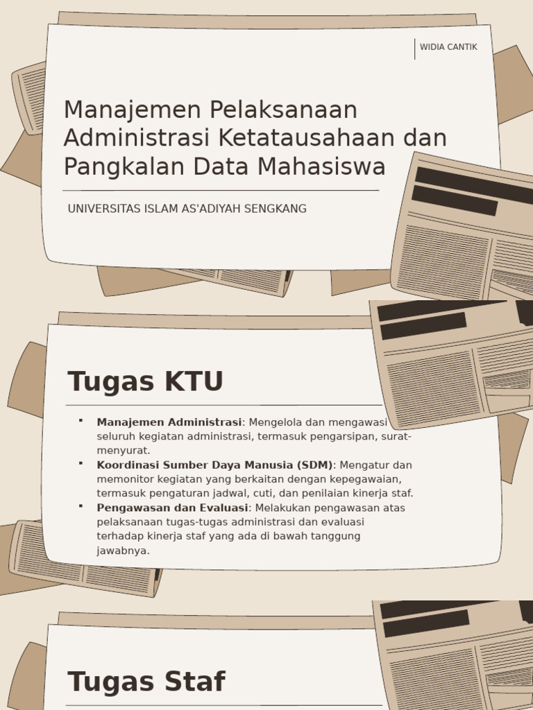 Tugas Dan Fungsi Ktu | PDF