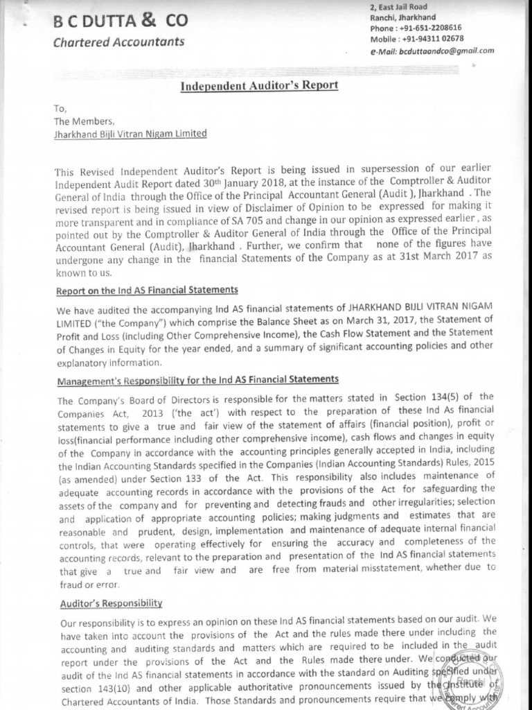 Statutory Auditor Report FY 2016-17 (Revised) | PDF
