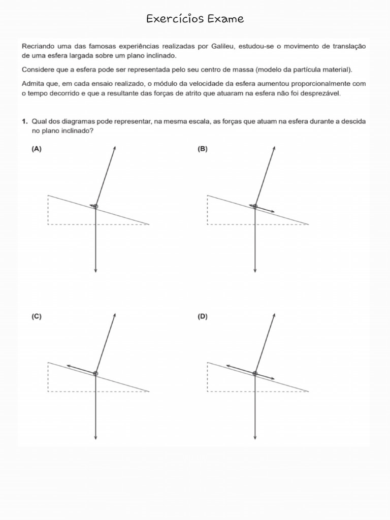 Exercícios Exame Física 10 | PDF