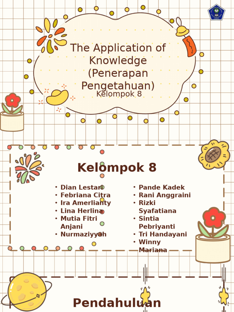 The Application of Knowledge_Kel 8 | PDF