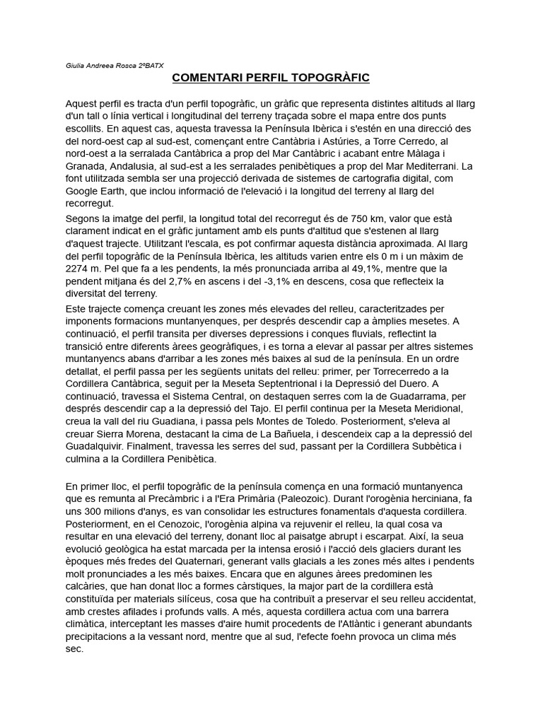 Comentari Perfil de Giulia PDF | PDF
