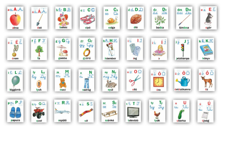 Apáczais Hívóképek A4, Betűrendben | PDF