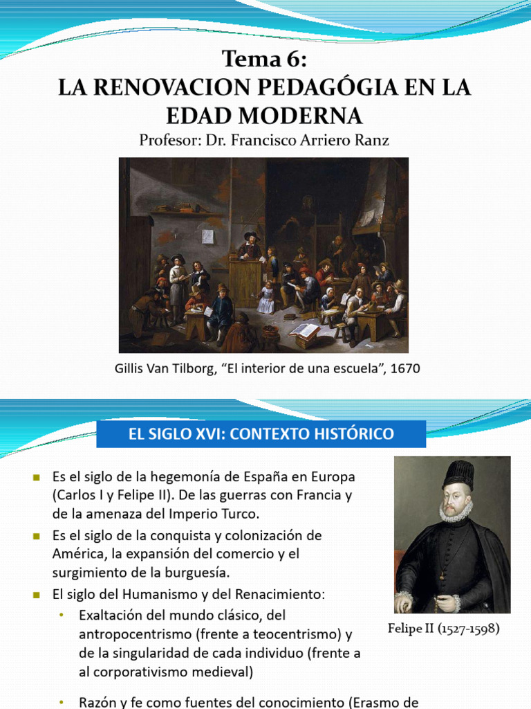 Tema 6 - Educacion Edad Moderna | PDF | Jean-Jacques Rousseau | John Locke