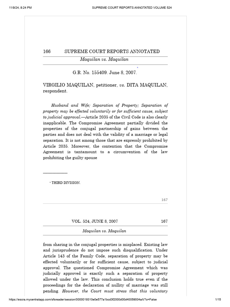 Property Division in Marriage Dispute | PDF | Annulment | Marriage