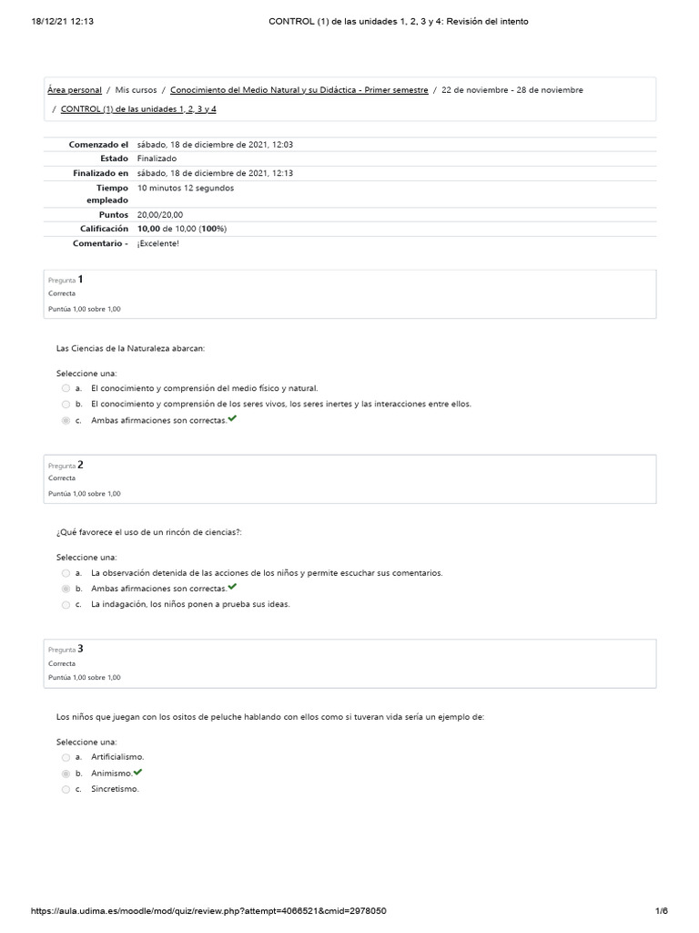 CONTROL (1) de las unidades 1, 2, 3 y 4_ Revisión del intento_10_MJM | PDF | Plan de estudios ...