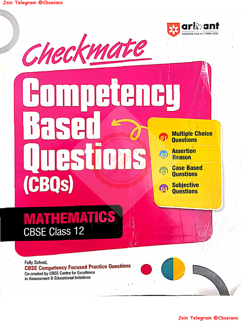 Arihant Mathematics Competancy Based Questions Class 12 2025 | PDF