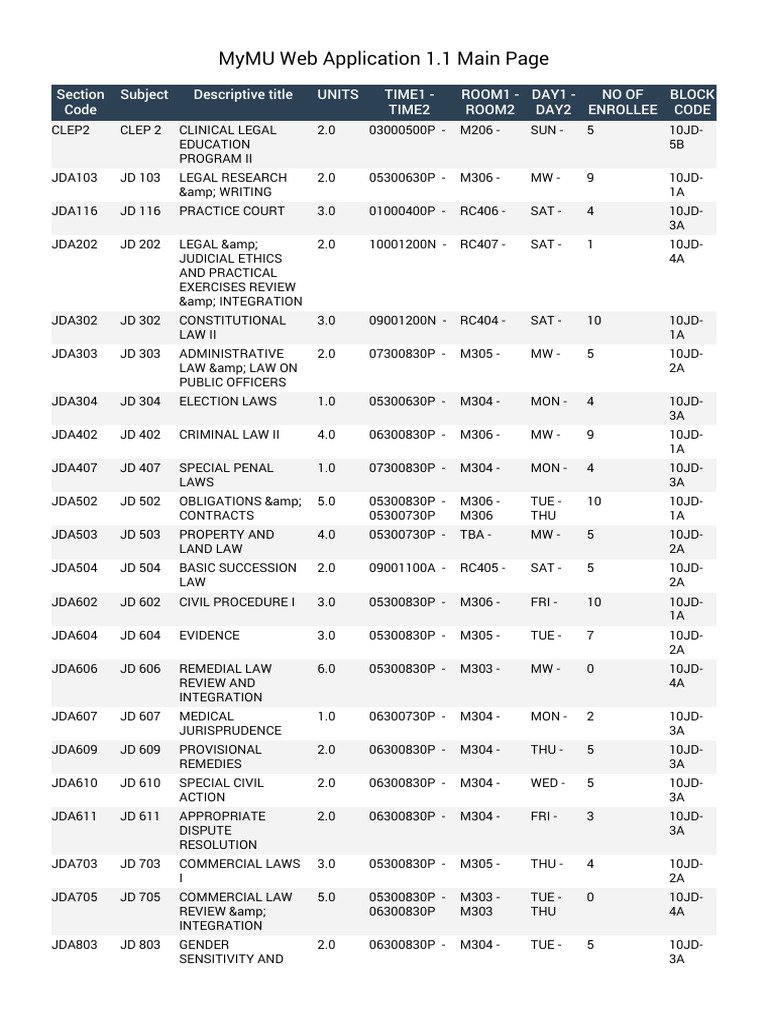 MyMU Web Application 1.1 Main Page | PDF | Common Law | Public Law