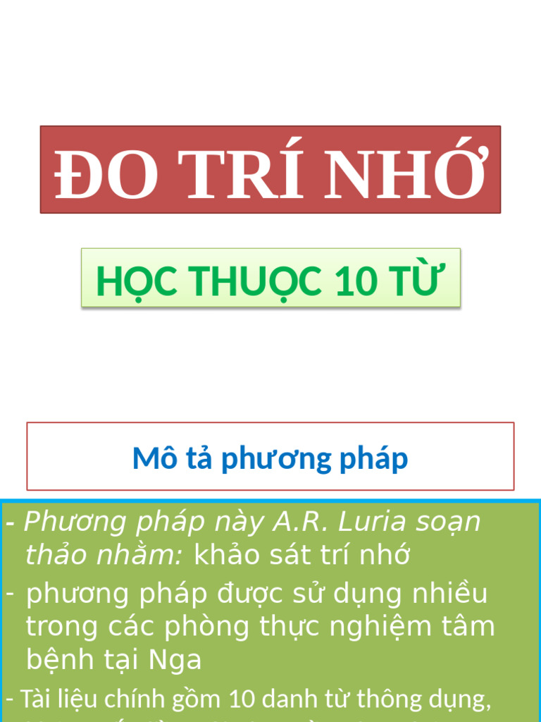 Do Tri Nho | PDF