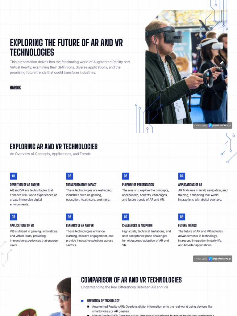 AR and VR Analysis Presentation | PDF