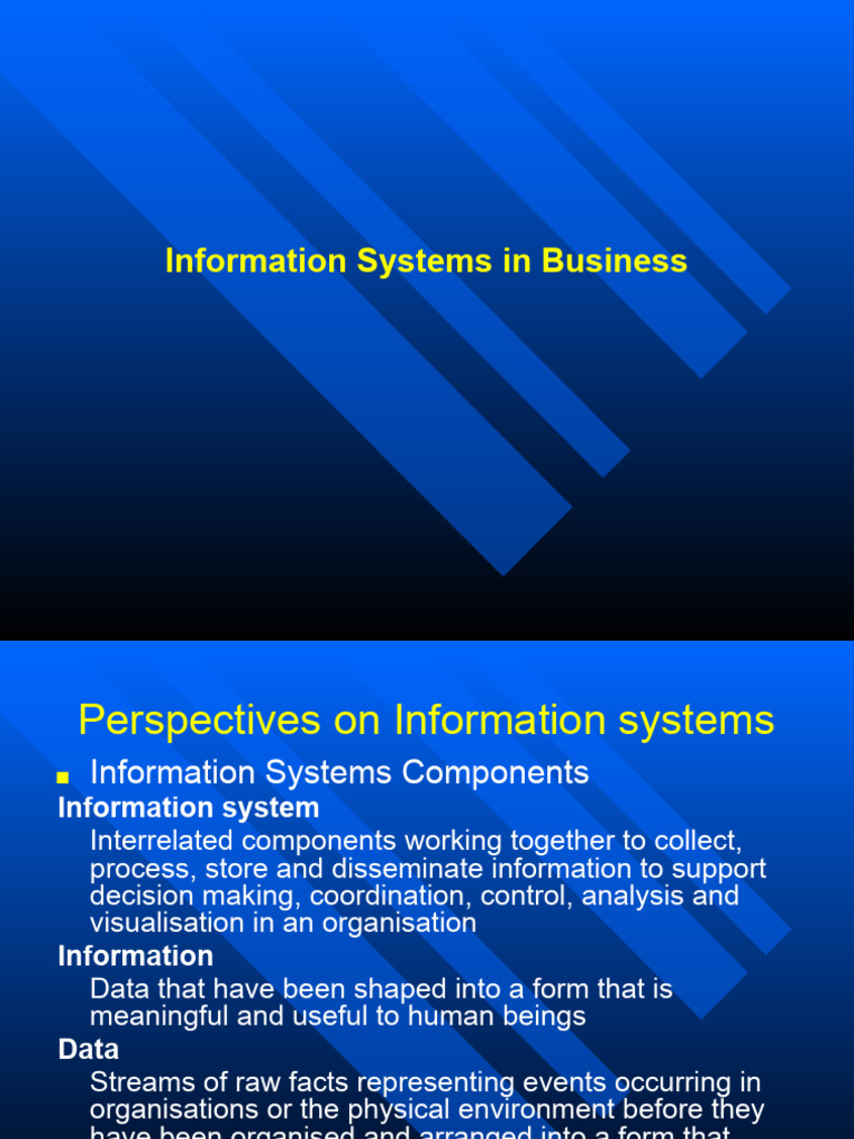 Information Systems_ Defined.ppt | PDF | Information | Computer Hardware