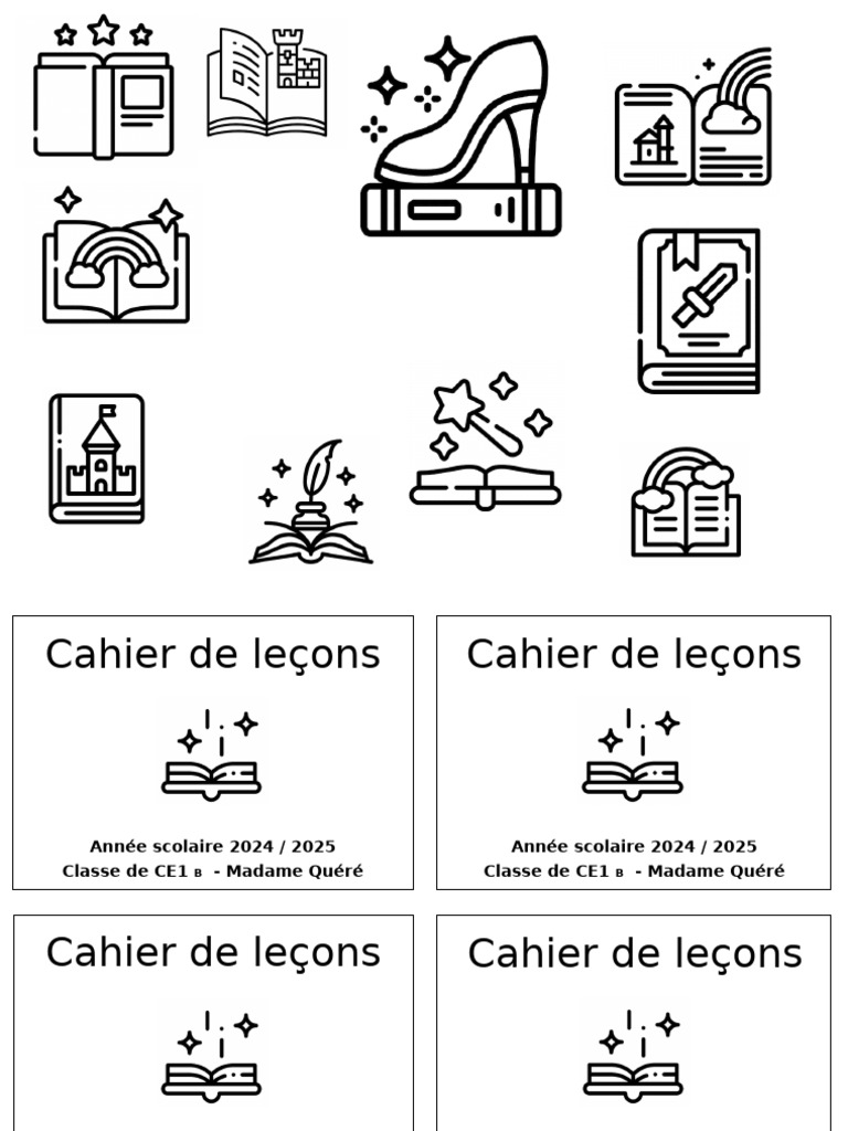 Cahier de leçons CE1 B 2024-2025 | PDF