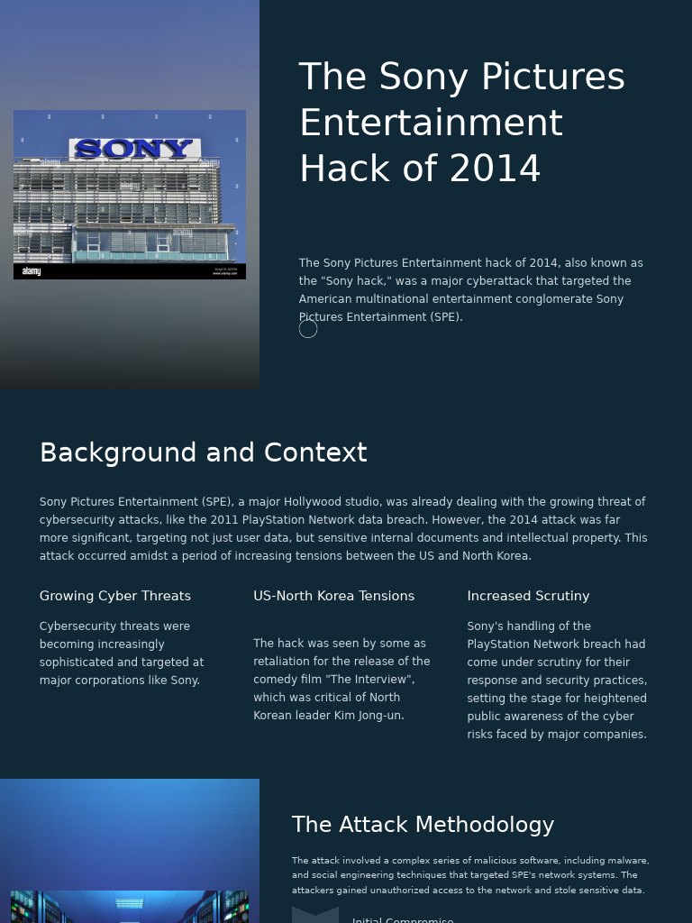 Sony Pictures 2014 Cyberattack Overview | PDF | Security | Computer ...