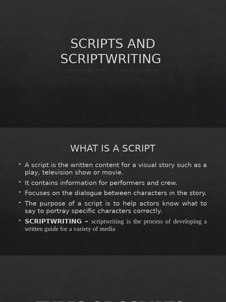 Scripts and Scriptwriting | PDF | Screenplay | Screenwriting