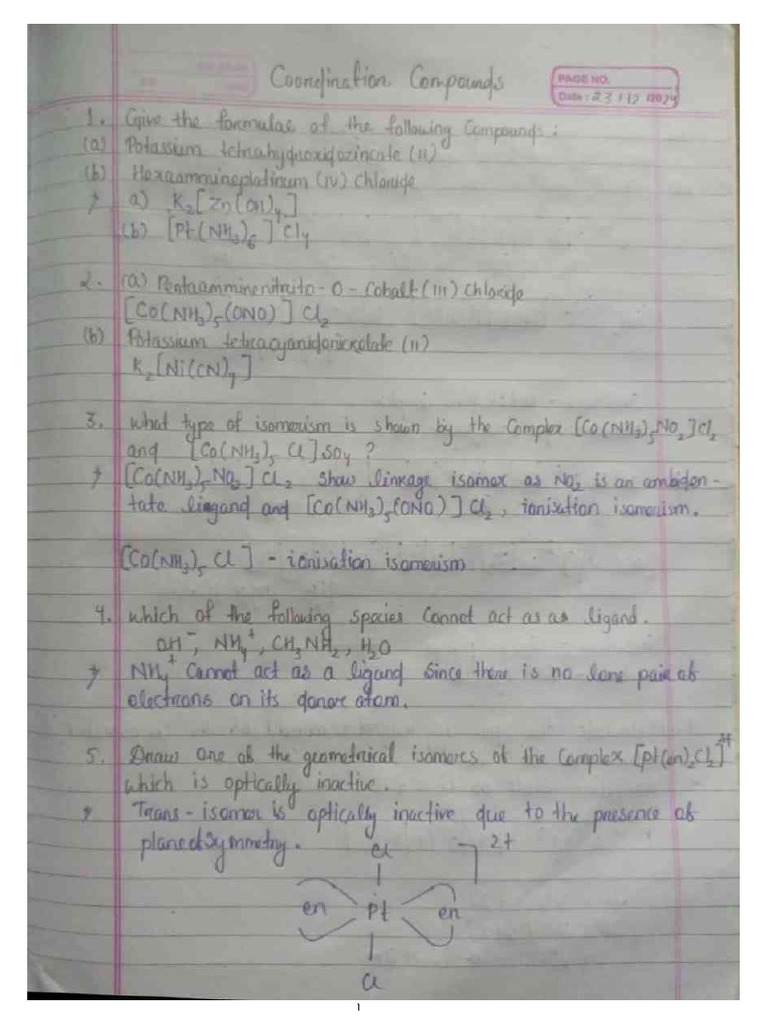 Coordination Compounds | PDF