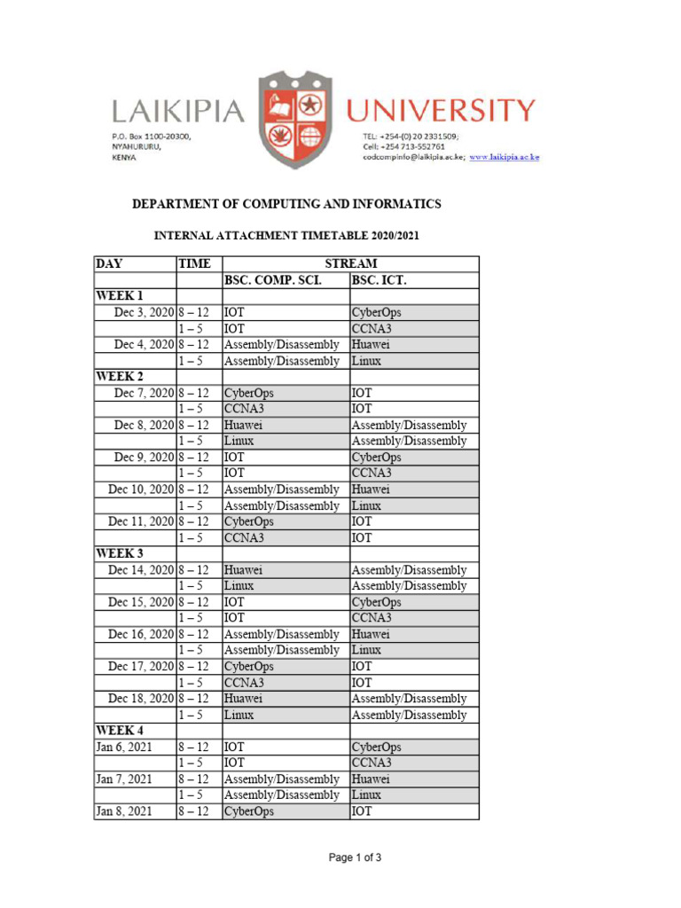 Internal Attachment Schedule - V2 | PDF | Computing