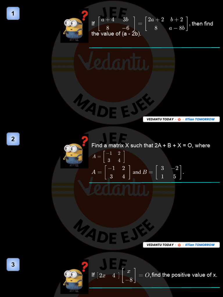 dpp of matrix | PDF | Matrix (Mathematics) | Mathematics
