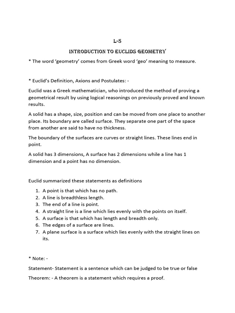 maths ch 5 | PDF | Line (Geometry) | Axiom
